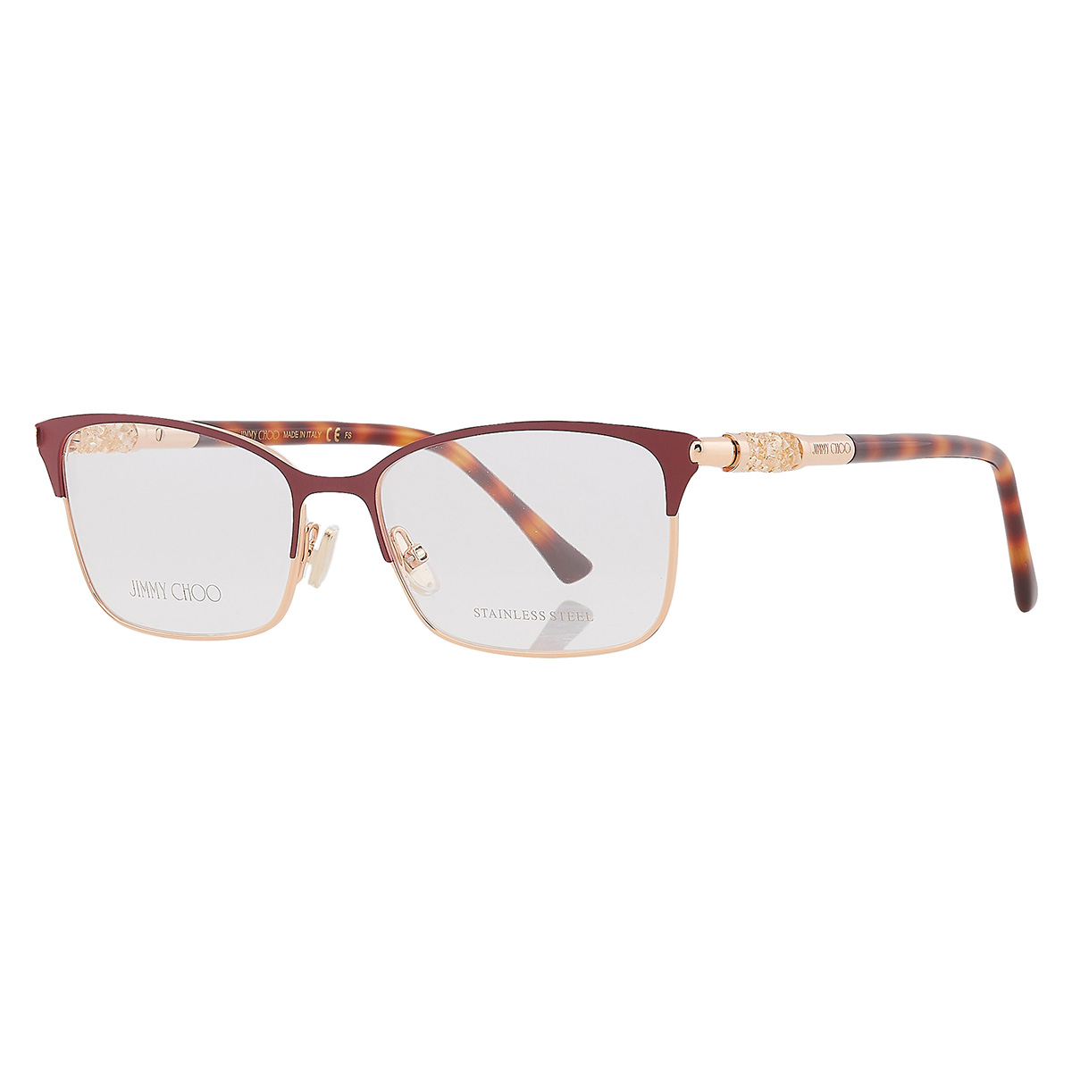 Jimmy Choo Demo Rectangular Ladies Eyeglasses JC295 06K3 53 ...