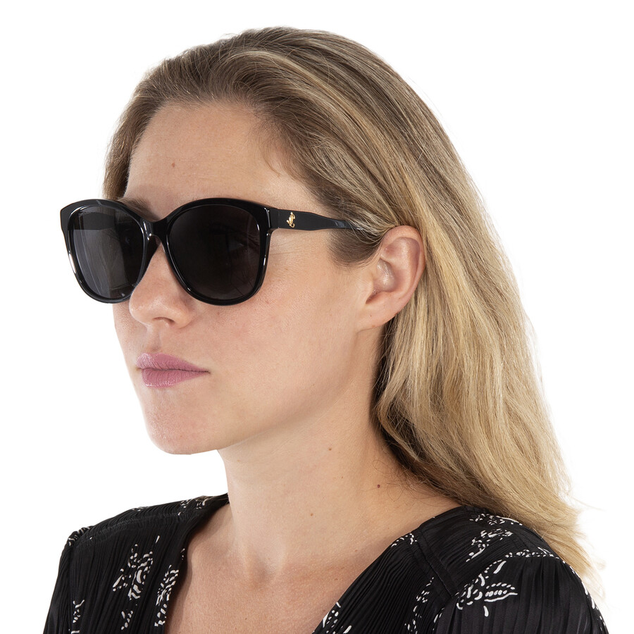 Jimmy Choo Grey Cat Eye Ladies Sunglasses LIDIE/F/SK 01EI/IR 59 716736411019 - Sunglasses - Jomashop