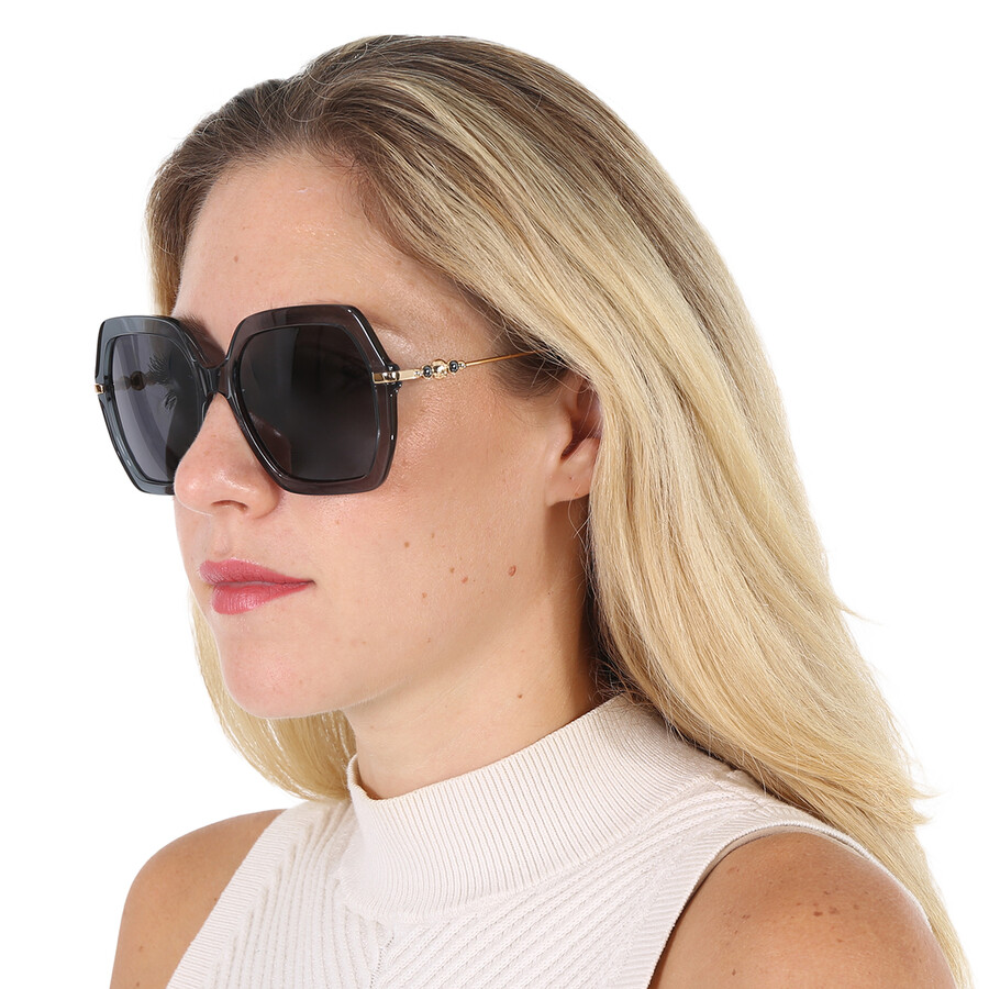 Jimmy Choo Grey Hexagonal Ladies Sunglasses ESTHER/S 0C8W/IR 57 827886015603 - Sunglasses - Jomashop