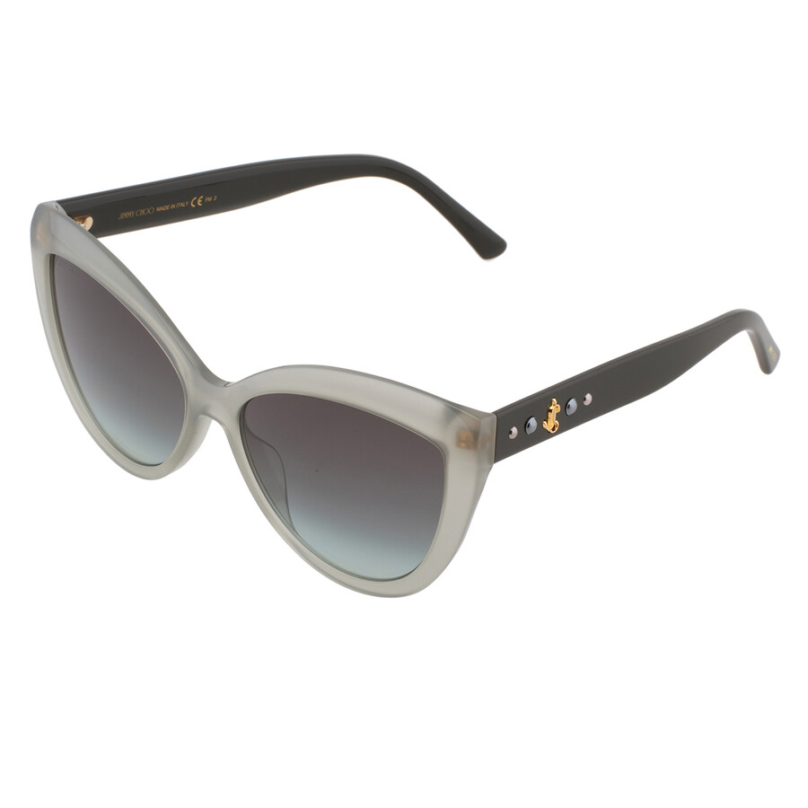 Jimmy Choo Grey Shaded Green Cat Eye Ladies Sunglasses SINNIE/G/S 01ED/IB 57 716736692760 ...