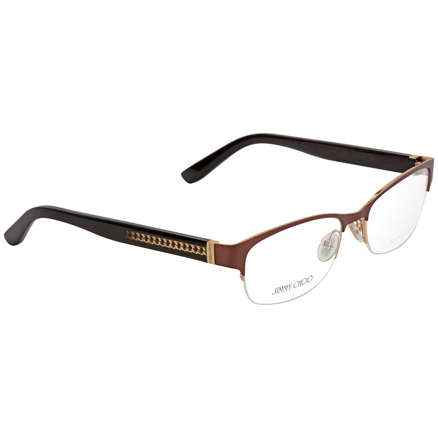 Jimmy Choo Ladies Brown Square Eyeglass Frames Jc 128 016S 53 ...
