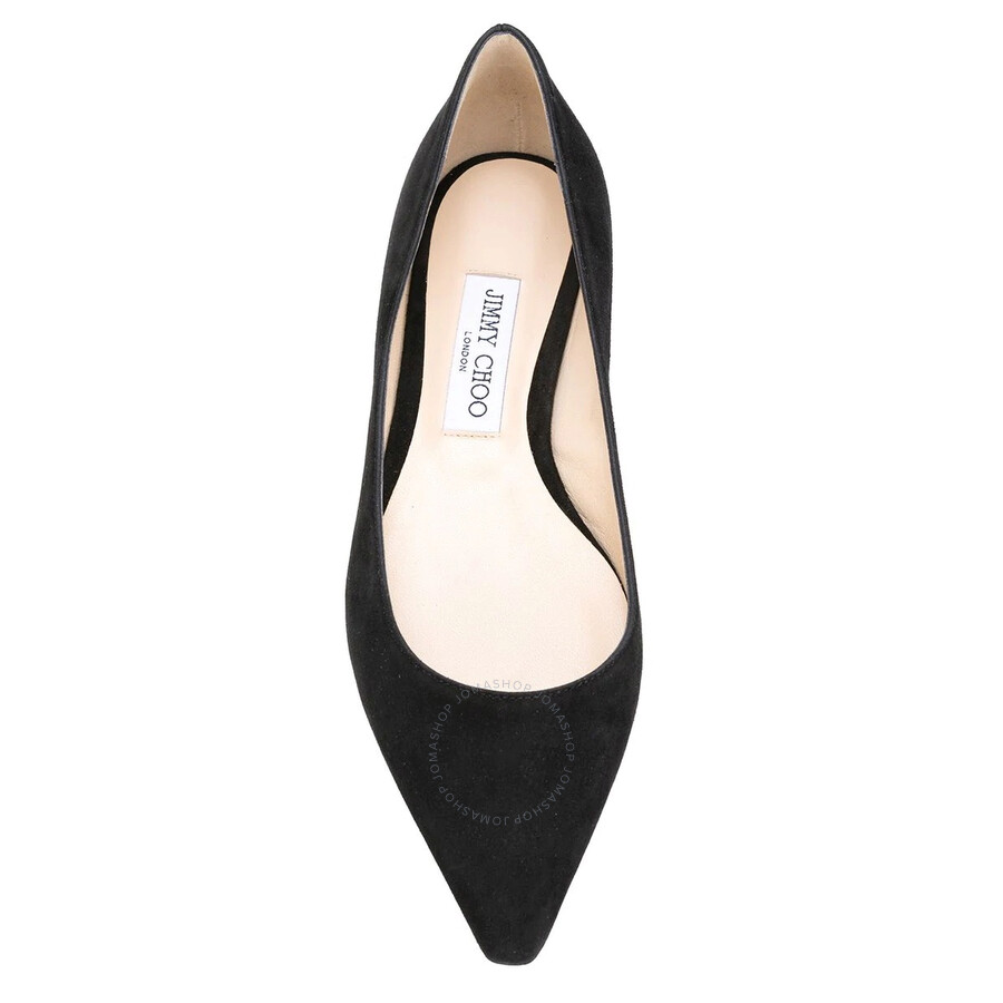 Jimmy Choo Ladies Romy Flat Black Suede Flats, Brand Size 36.5 (US Size ...