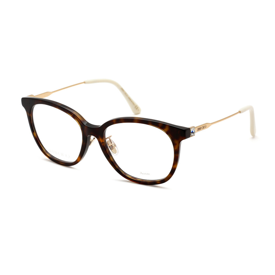 Jimmy Choo Ladies Tortoise Round Eyeglass Frames JC306/F00860053 716736350035 - Eyeglasses ...