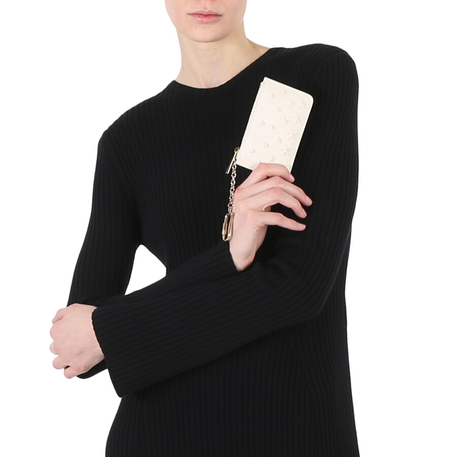 Jimmy Choo Latte/Light Gold Ladies Nancy Coin Purse NANCY AOR ...