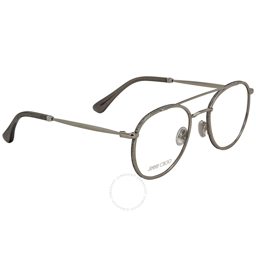 Jimmy Choo Unisex Silver Tone Round Eyeglass Frames Jc230 Yb7 51