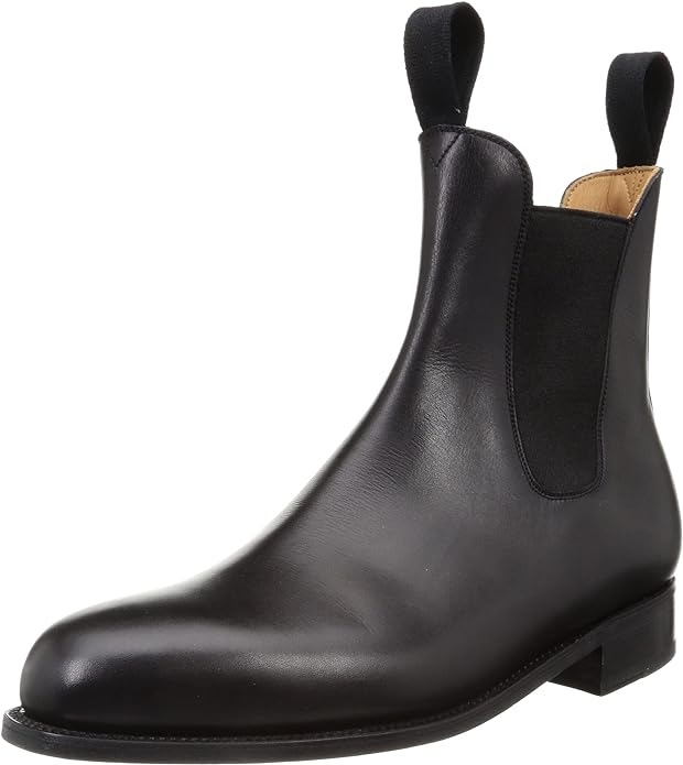J.M. Weston Men's Noir Leather Chelsea Boots, Brand Size 7 ( US Size 8 ...