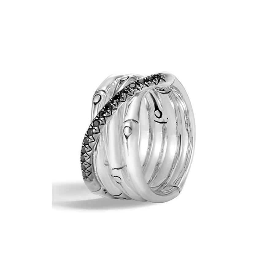 John Hardy Bamboo Black Sapphire & Sterling Silver Ring ...