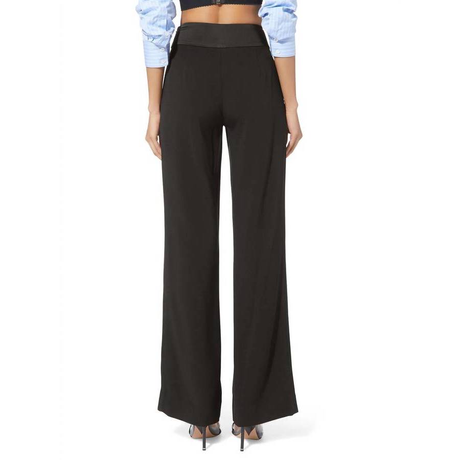 Jonathan Simkhai Ladies Ariah Crepe Satin Combo Front Slit Pant Black ...