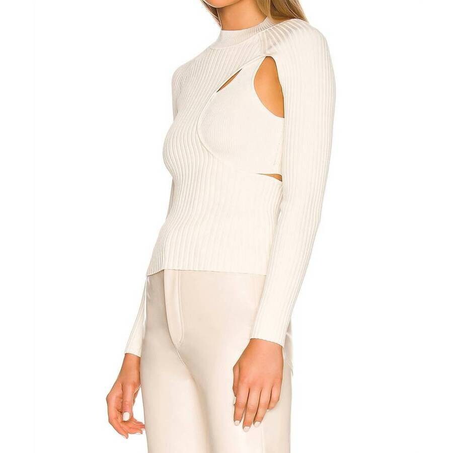 Jonathan Simkhai Ladies Vivianne Top Ivory, Size Medium 126614-Ivory-M ...