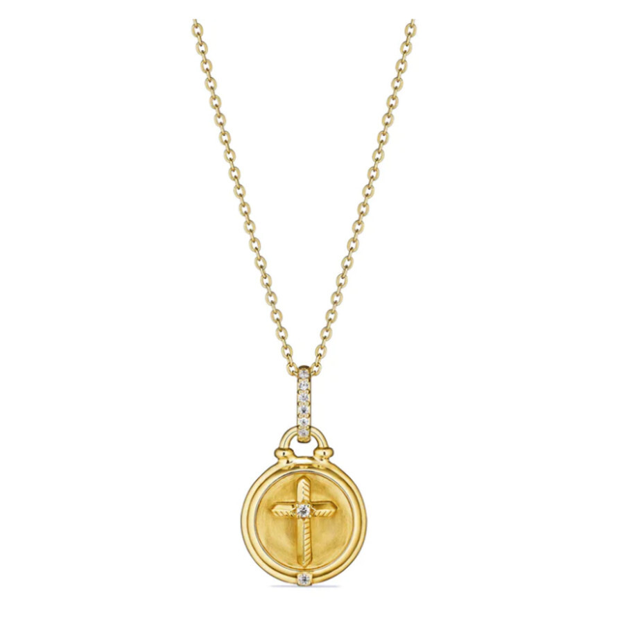 Judith Ripka Little Luxuries Cross Medallion Necklace With Diamonds In ...