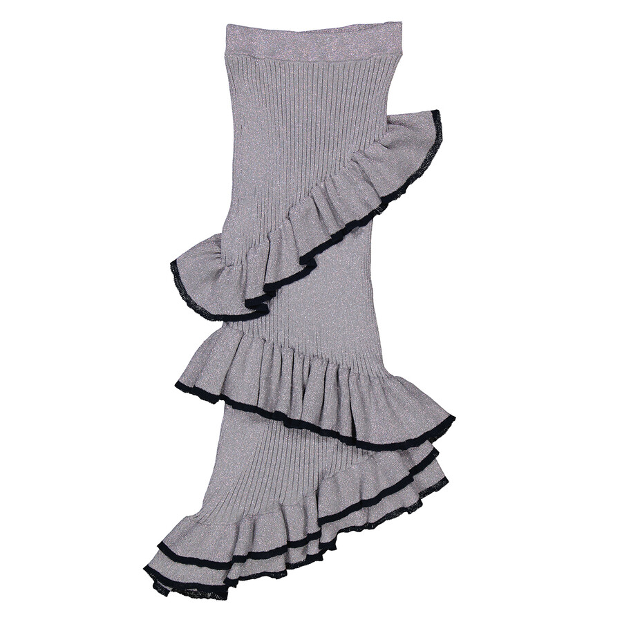 Jwon J-WON Grey Ruffle Skirt, Size Small JWSS19-K16002-18S - Apparel ...
