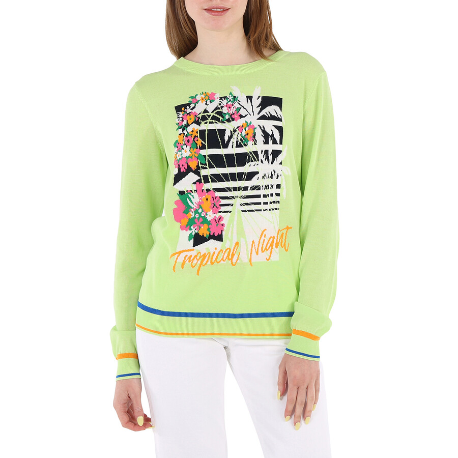Jwon J-WON Tropical Pullover in Green, Size X-Small JWSS19-K03003-52JQ ...