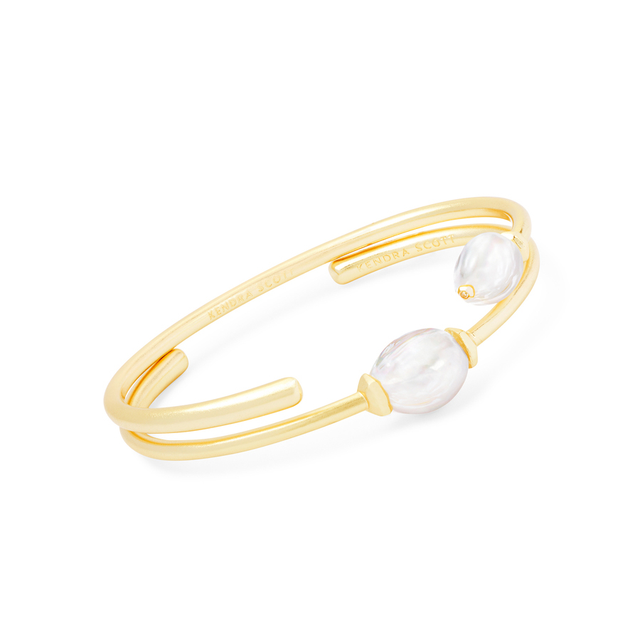 Kendra Scott Amiya 14K Yellow Gold Plated Brass And Baroque Pearl ...