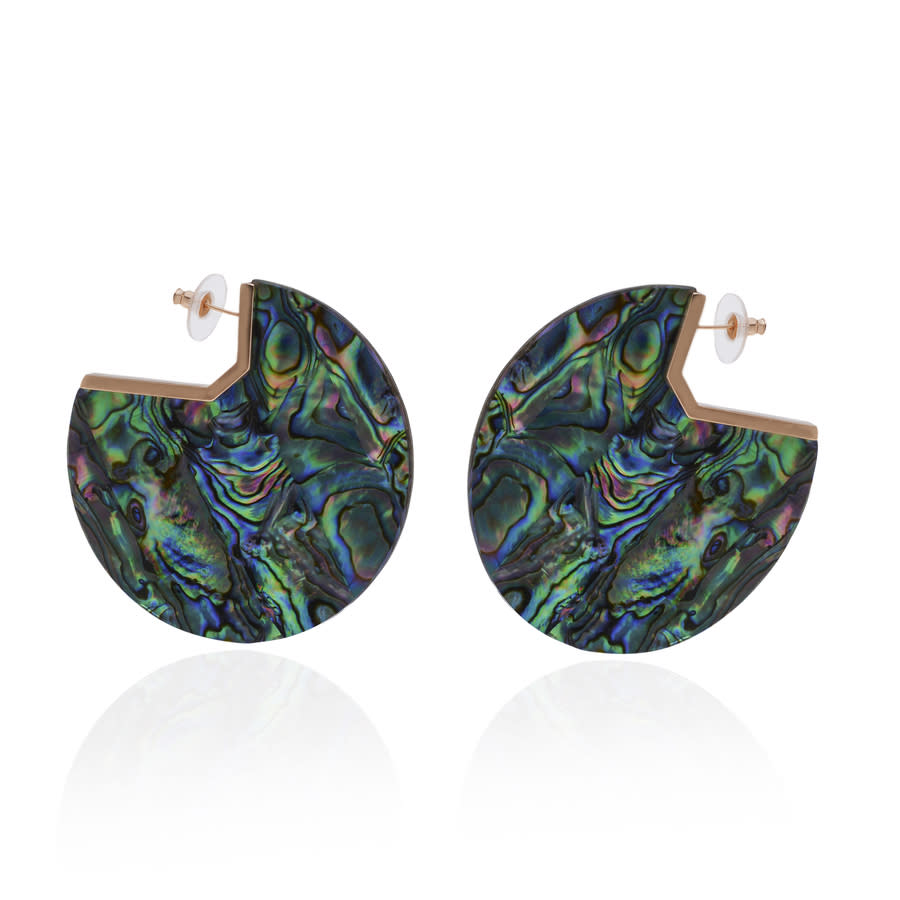 Kendra Scott Kai 14K Gold Plated and Abalone Shell Hoop Earrings ...