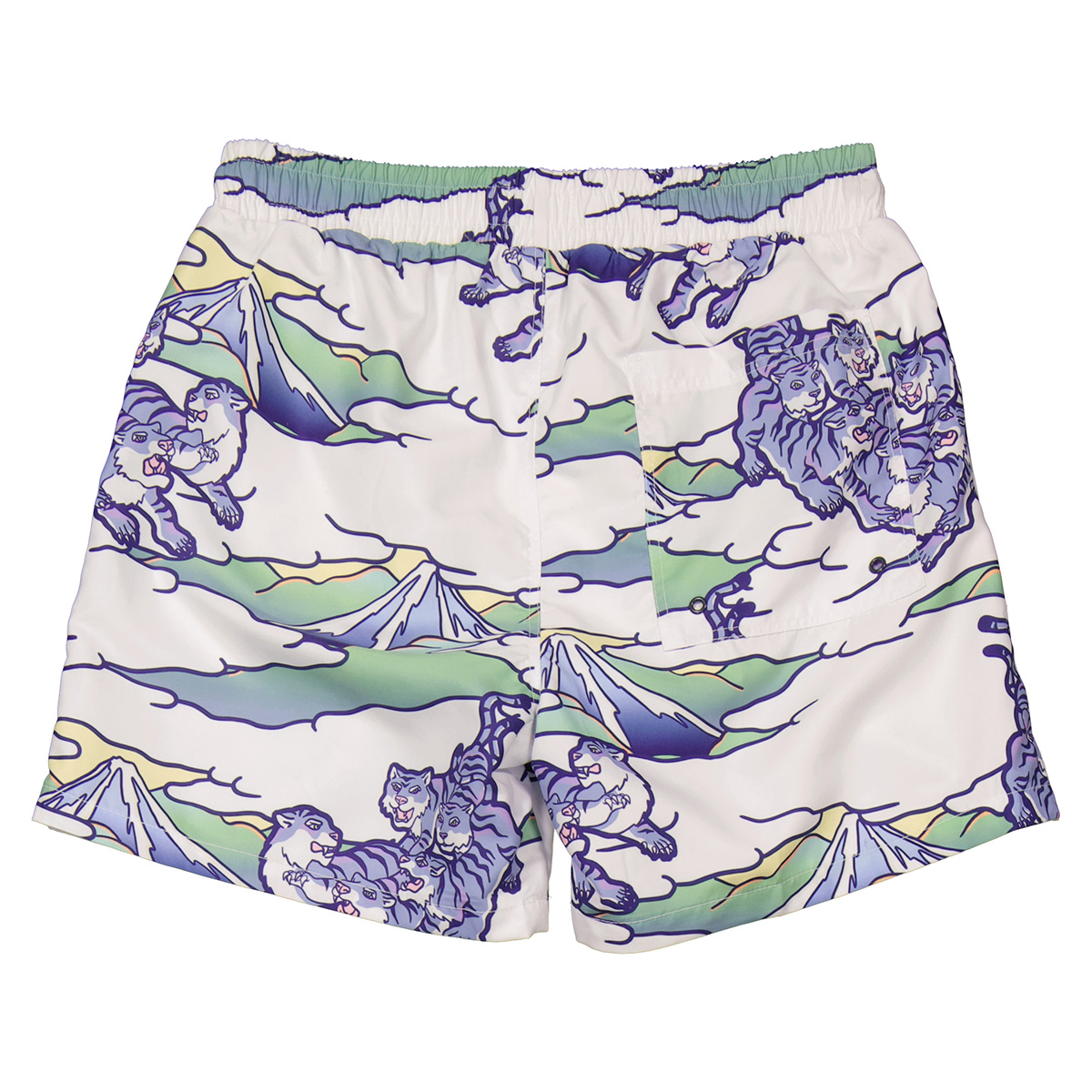 Kenzo Boys Animal Print Drawstring Swim Shorts, Size 12 K24315-791 ...