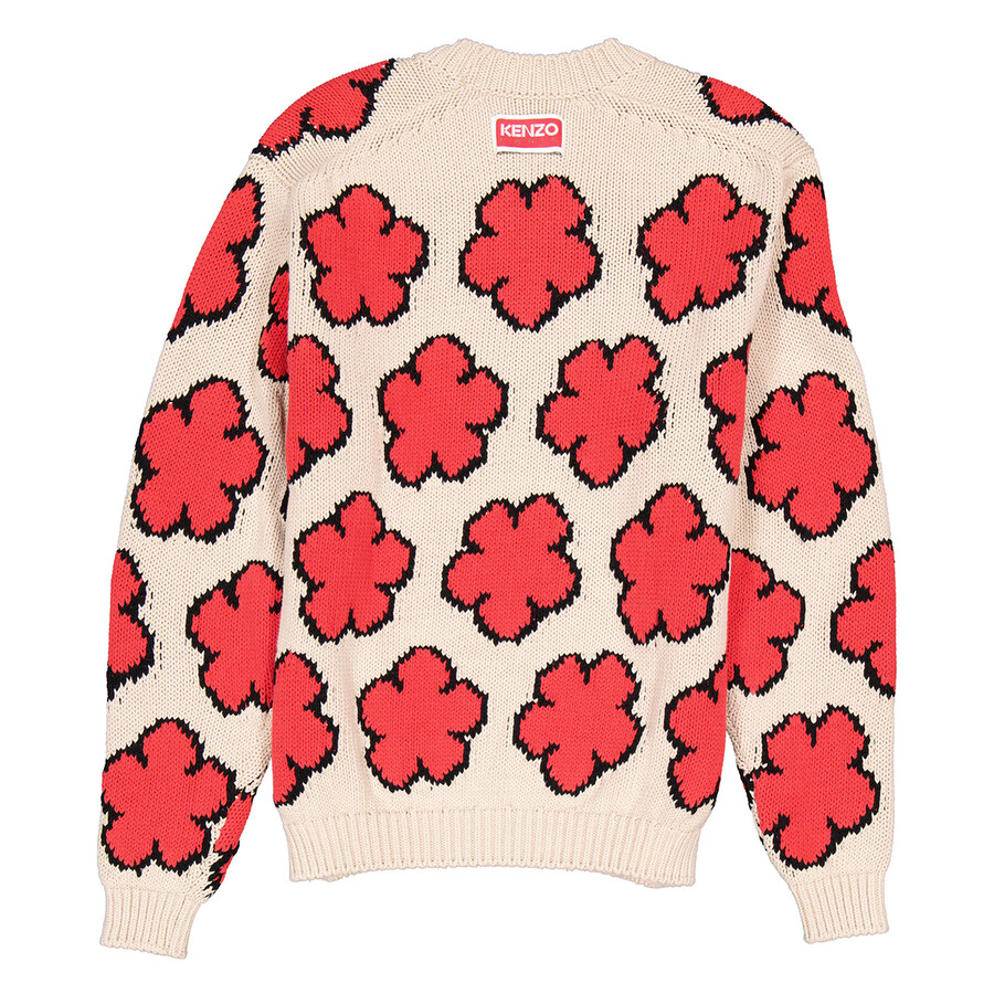 Kenzo Ecru Boke Flower Cotton Jumper, Size Large FD55PU3563CI.03 - Apparel - Jomashop