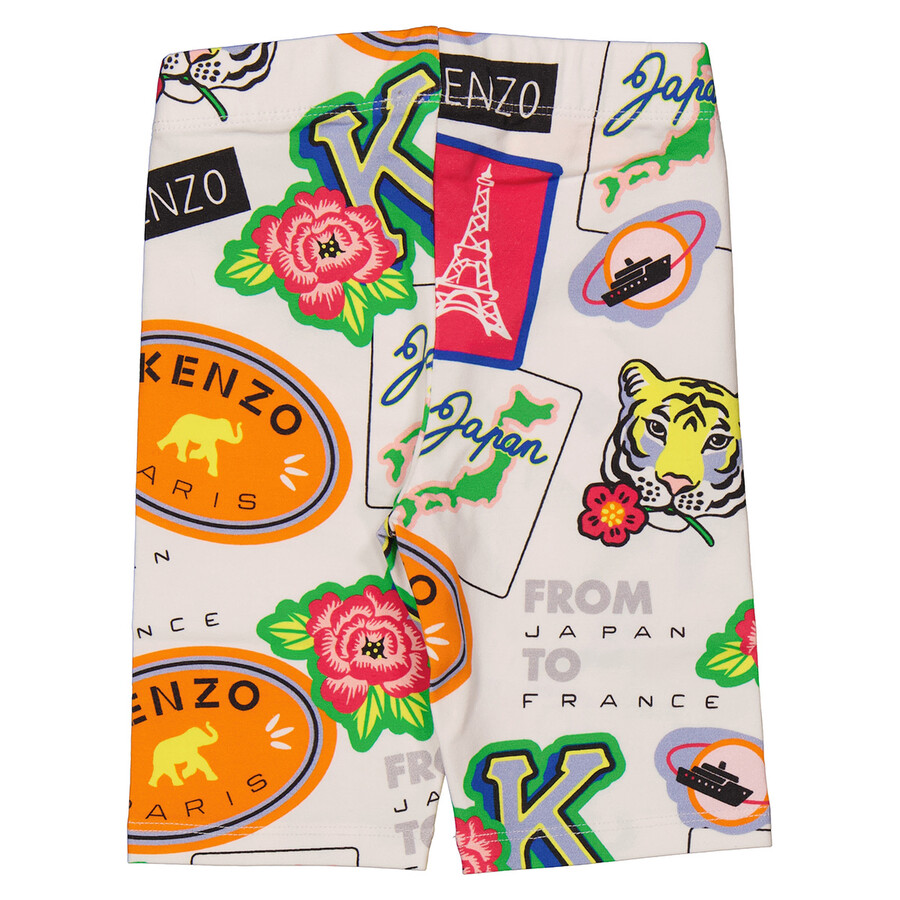 Kenzo Girls Sticker Print Cyclist Shorts, Size 12 K14246-10P - Apparel ...