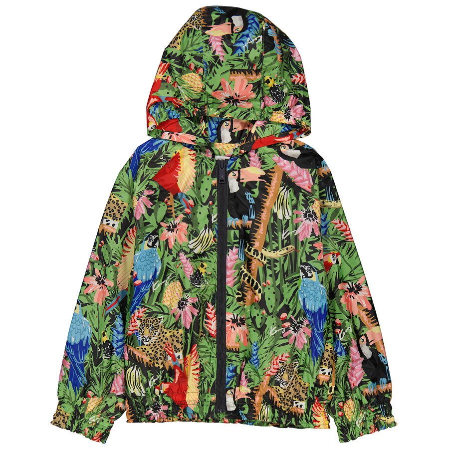 Kenzo Kids Jungle-print Hooded Jacket, Size 6Y K16074-065 - Jomashop