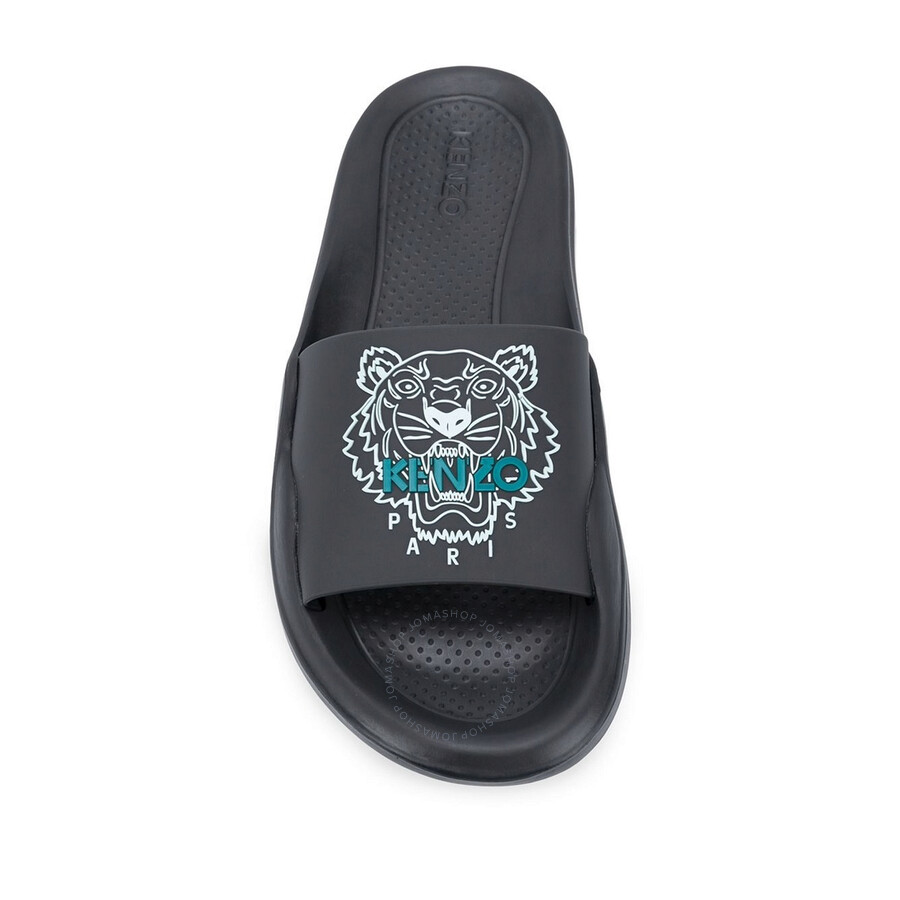 Kenzo Ladies Black Tiger Pool Slides, Brand Size 37 ( US Size 6 ...