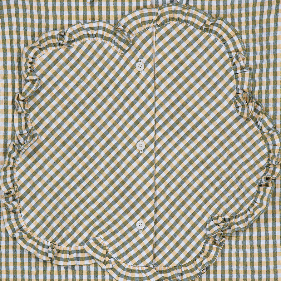 Kenzo Ladies Gingham Print Boke Flower Long-Sleeve Cotton Shirt, Brand Size 38 (US Size 6 ...