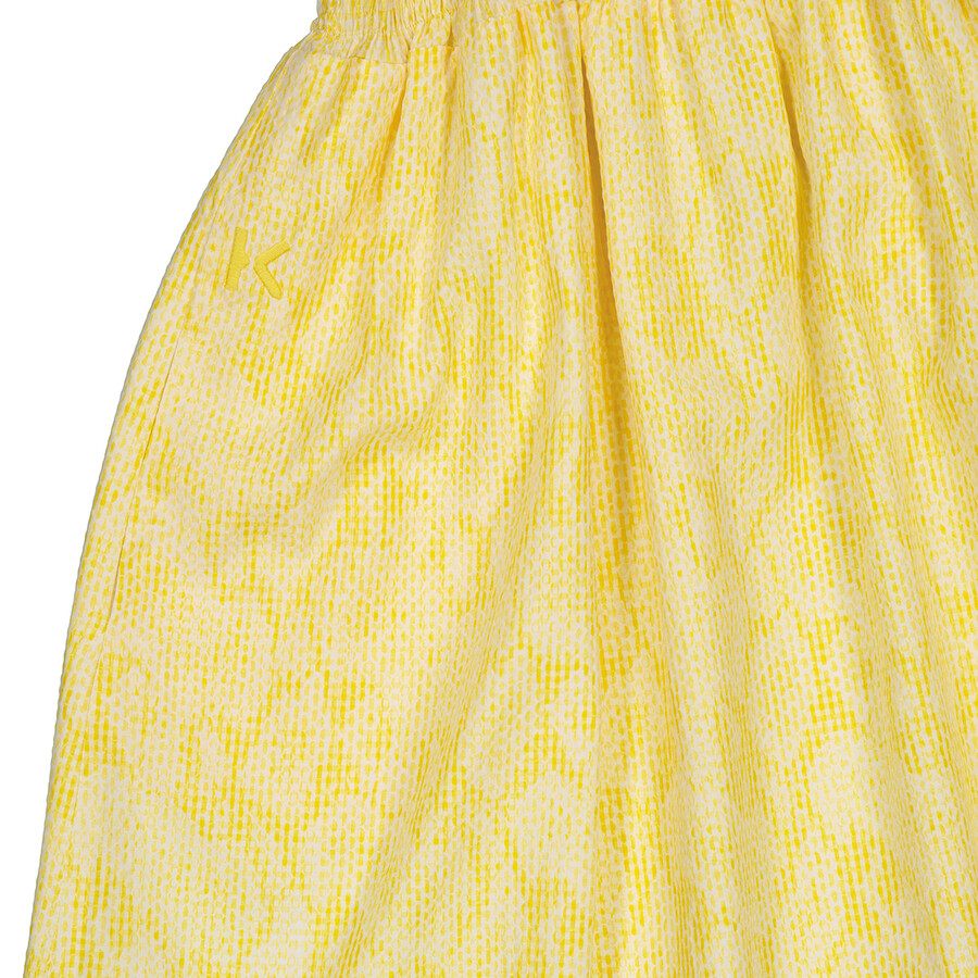 Kenzo Lemon Gingham Snakeskin A-line Mini Dress, Brand Size 38 (US Size ...
