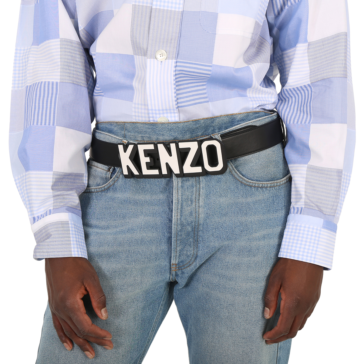 Kenzo Logo Buckle Reversible And Adjustable Belt, Size 85 cm ...