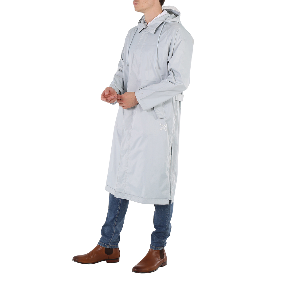 Kenzo Men's Sport Long Raincoat, Size Large FB55OU5601NJ-93 - Apparel ...