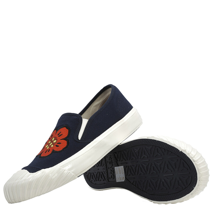 Kenzo Midnight Blue Boke Flower Kenzoschool Slip-On Sneakers, Brand Size 41 ( US Size 8.5 ...