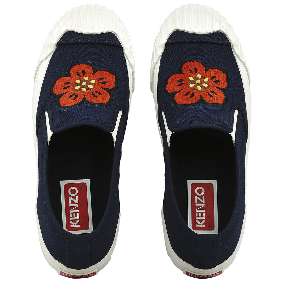 Kenzo Midnight Blue Boke Flower Kenzoschool Slip-On Sneakers, Brand Size 41 ( US Size 8.5 ...