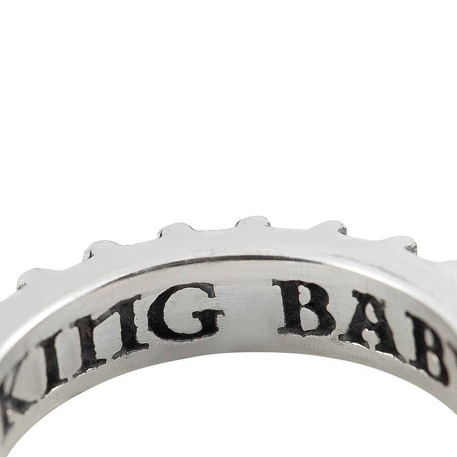 King Baby Sterling Silver Thin Industrial Texture Ring Q20-5650-S-75 ...