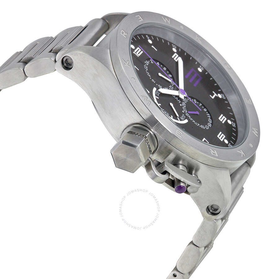 Kr3W Krucible GMT Black Dial Stainless Steel Men's Watch K1083S ...