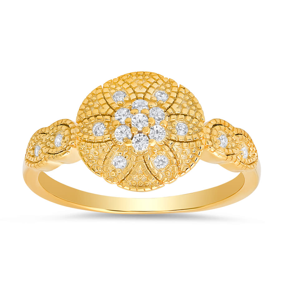Kylie Harper 14k Yellow Gold Over Silver Vintage Floral Ring 04-335Y ...