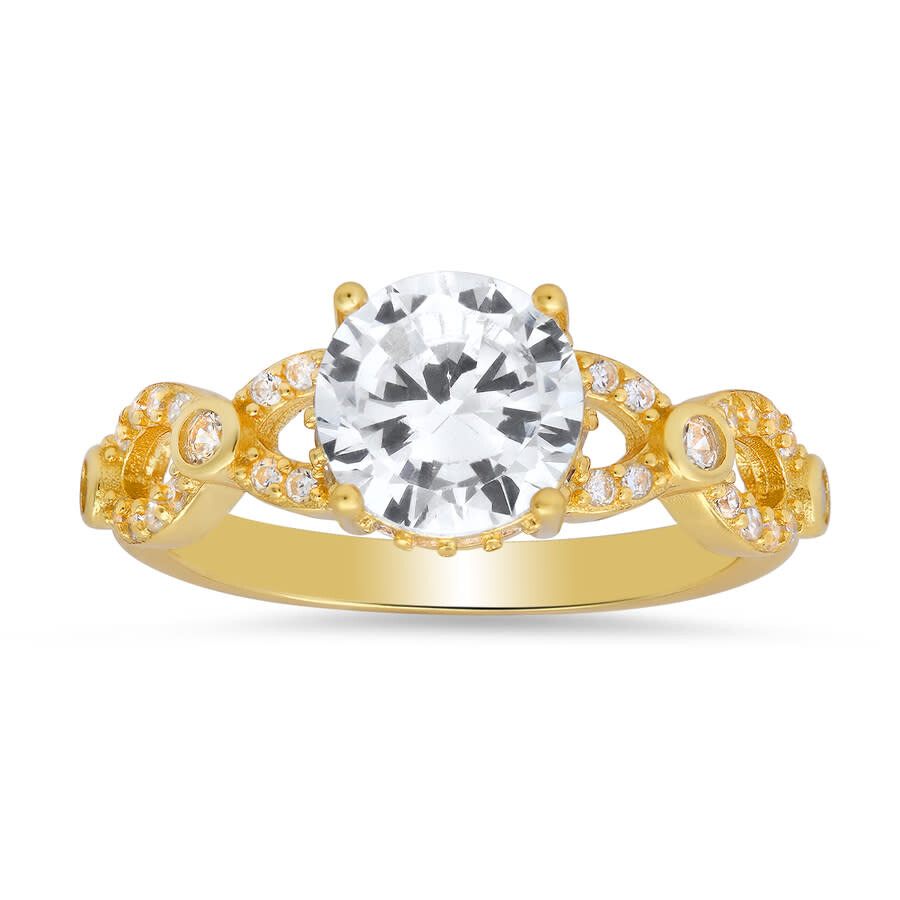 Kylie Harper 14k Gold Over Silver Round-cut Cubic Zirconia CZ Ring 04-128Y-DSR7 - Jewelry, Rings ...