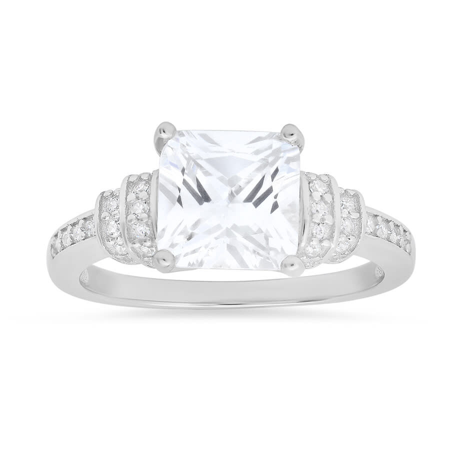 Kylie Harper Sterling Silver Princess-cut Cubic Zirconia CZ Ring 03-017-DSR7 - Jewelry, Rings ...