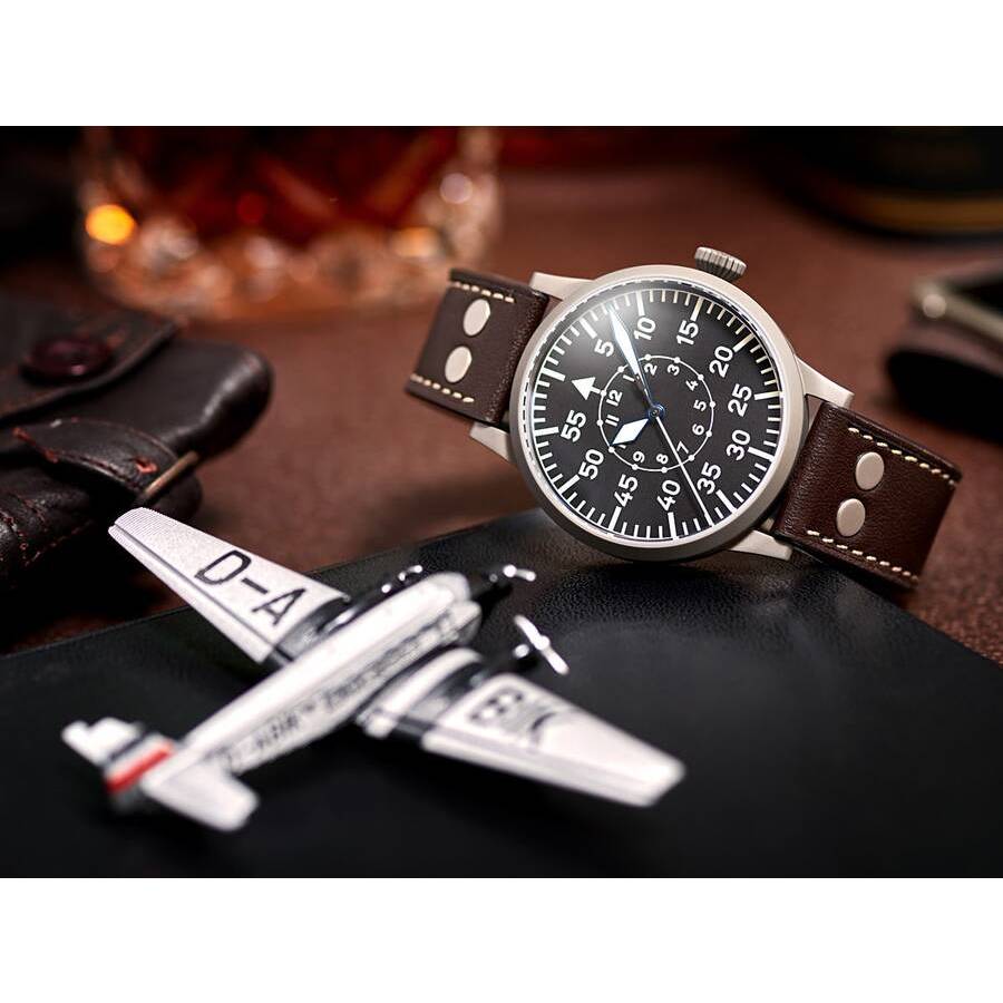 Laco Pilot Watch Original Automatic Black Dial Men's Watch 861749 ...