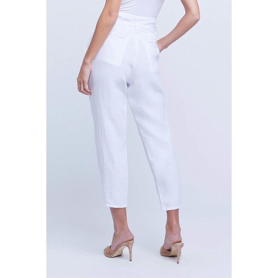 L'Agence Women Heather Paperbag Pant Blanc 78854-Blanc - Jomashop