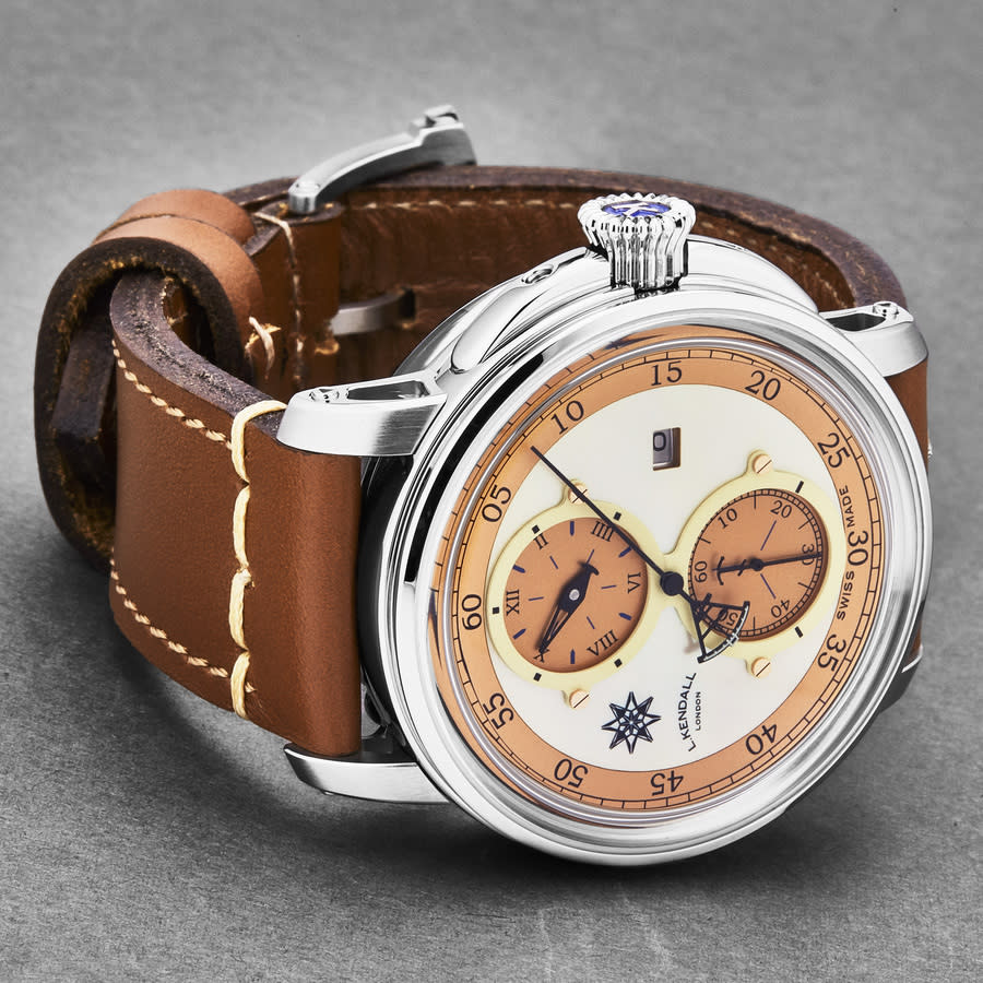 Larcum Kendall K5 Chronograph Automatic Mother of Pearl Dial Men's ...