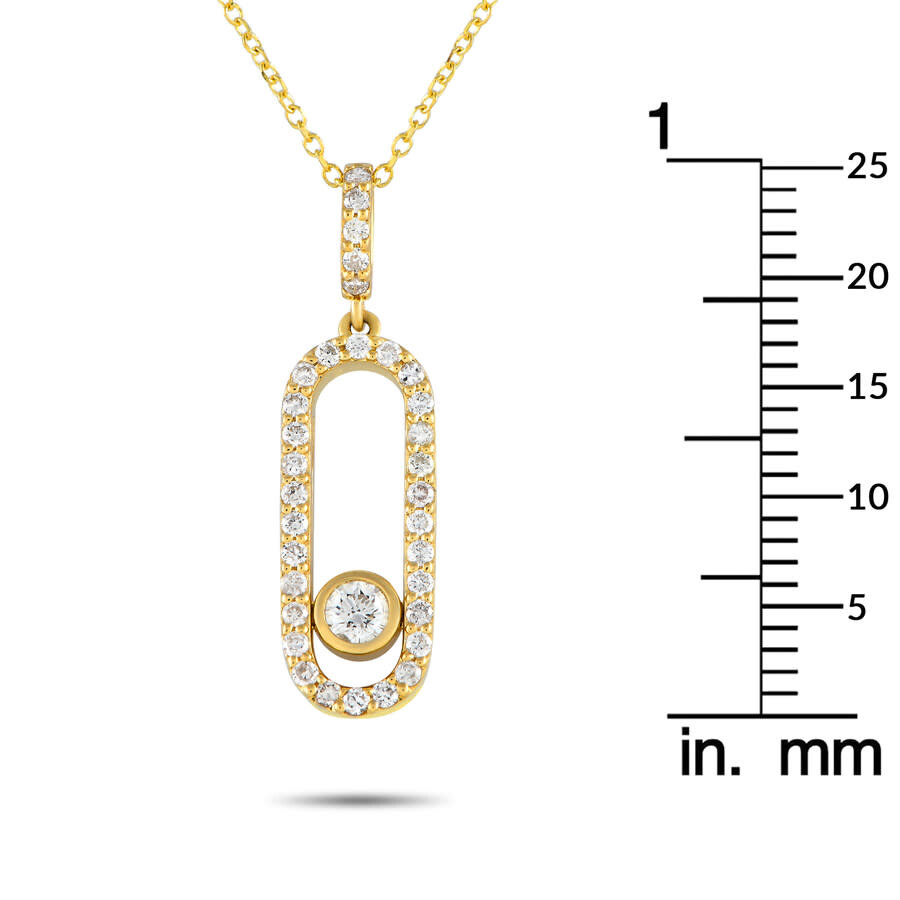 Lb Exclusive 18K Yellow Gold 0.32ct Diamond Pendant Necklace ANK-17923-Y - Jewelry, Ladies ...