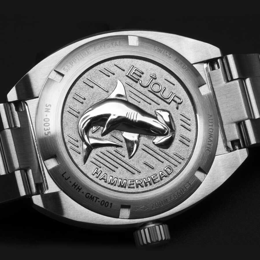 Le Jour Hammerhead GMT Automatic Blue Dial Men's Watch LJ-HH-GMT-002 ...