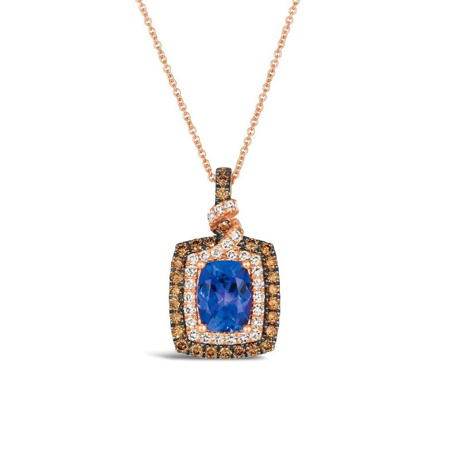 Le Vian Ladies Blueberry Tanzanite Necklaces in 14K Strawberry Gold ...