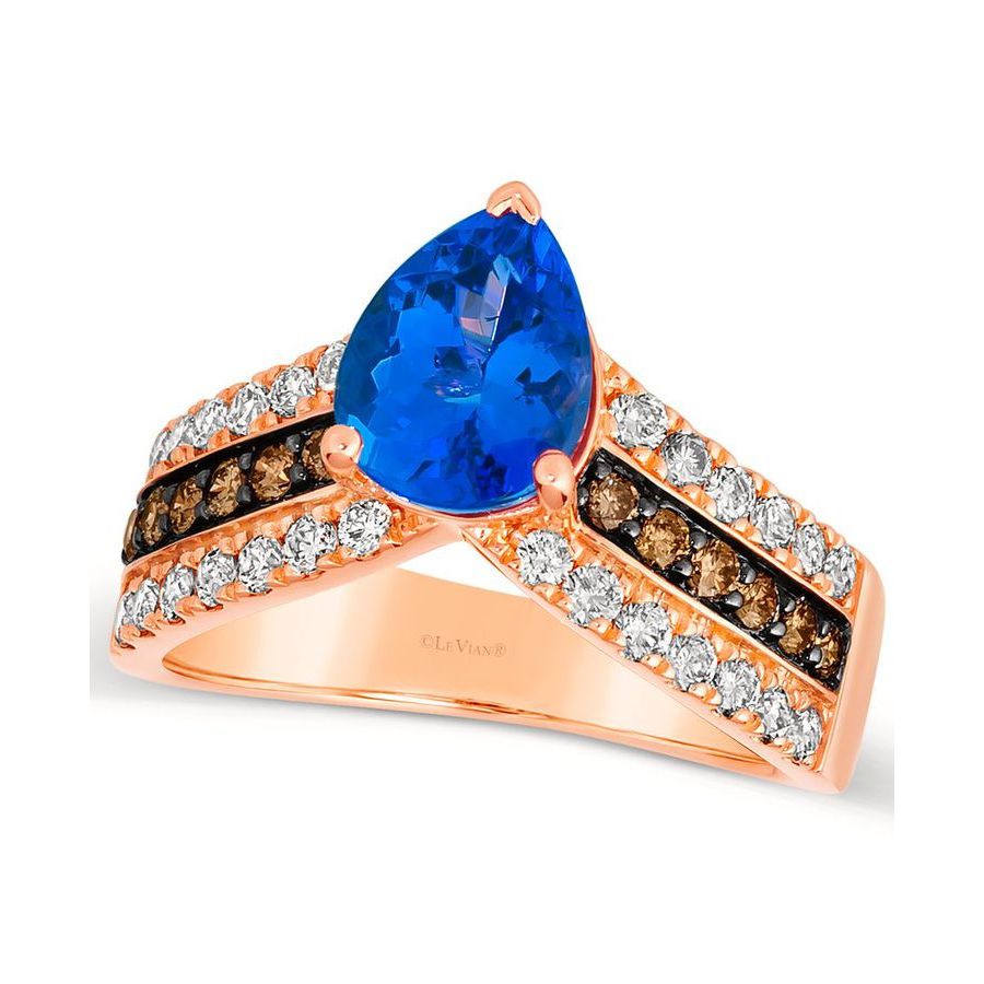 Le Vian Ladies Blueberry Tanzanite Rings set in 14K Strawberry Gold ...