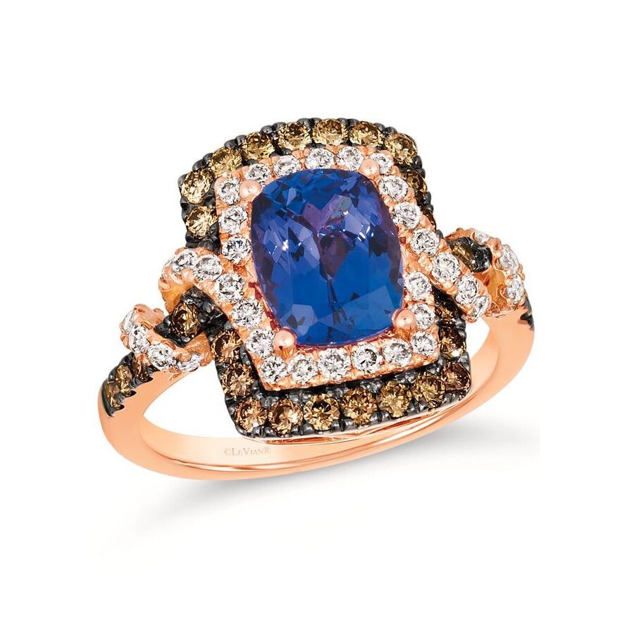 Le Vian Ladies Blueberry Tanzanite Rings set in 14K Strawberry Gold ...