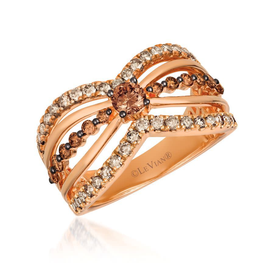 Le Vian Ladies Chocolate Diamonds Rings set in 14K Strawberry Gold ...