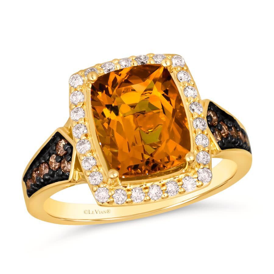 Le Vian Ladies Cinnamon Citrine Rings set in 14K Honey Gold ...