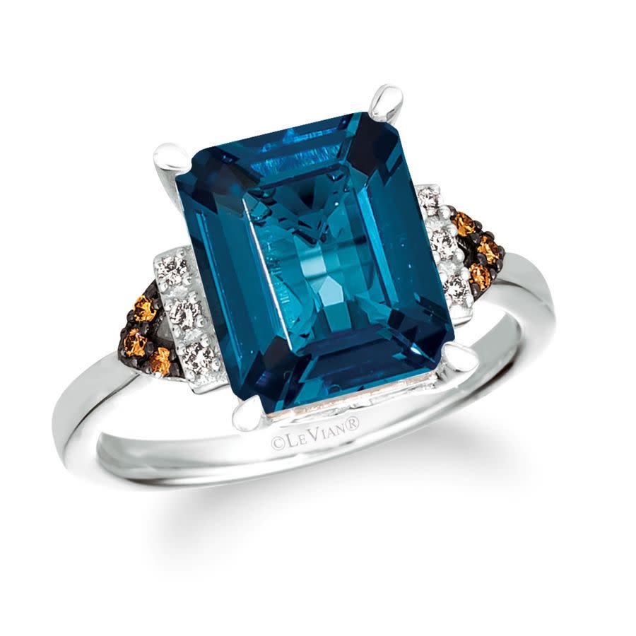 Le Vian Ladies Deep Sea Blue Topaz Rings set in 14K Vanilla Gold 887161 ...