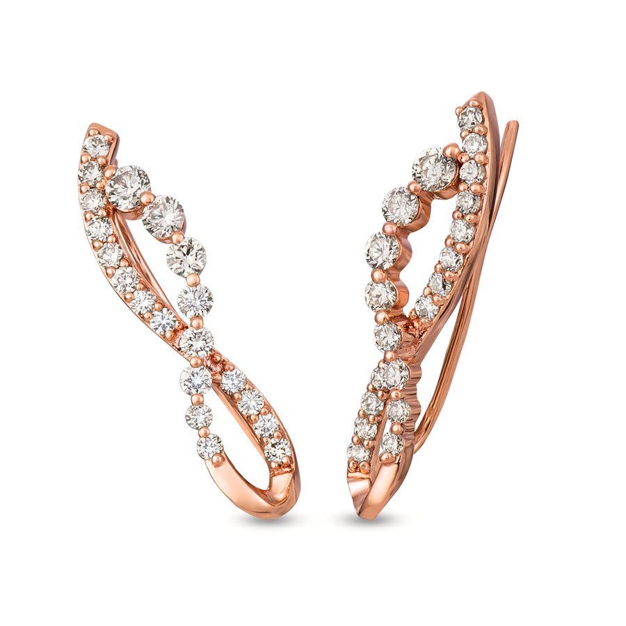 Le Vian Ladies Ear Climber Earrings in 14K Strawberry Gold 75100 ...