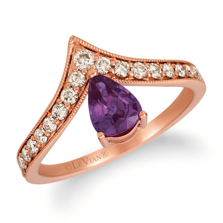 Le Vian Ladies Grape Amethyst Rings set in 14K Strawberry Gold YRDO 83 ...