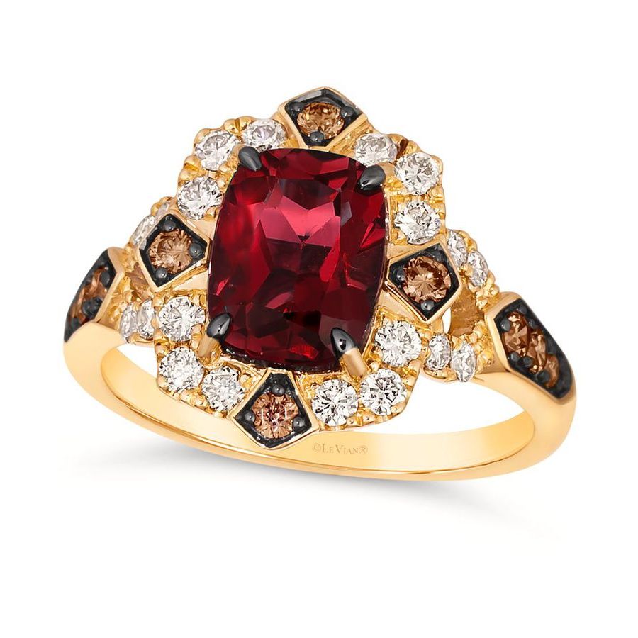 Le Vian Ladies Pomegranate Garnet Rings set in 14K Honey Gold ...
