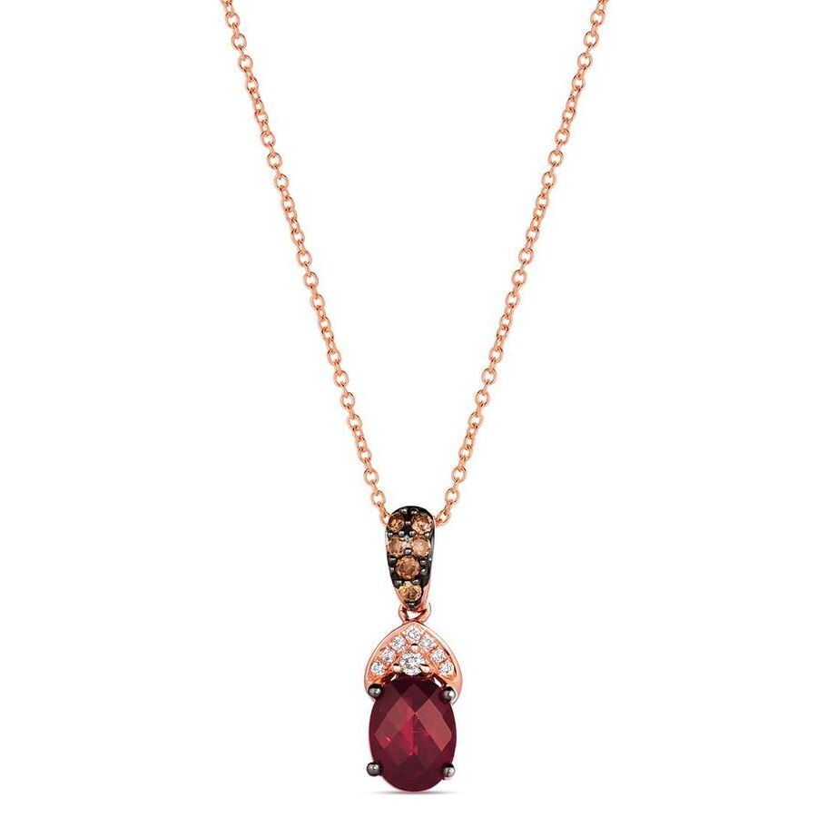 Le Vian Ladies Raspberry Rhodolite Necklaces set in 14K Strawberry Gold ...