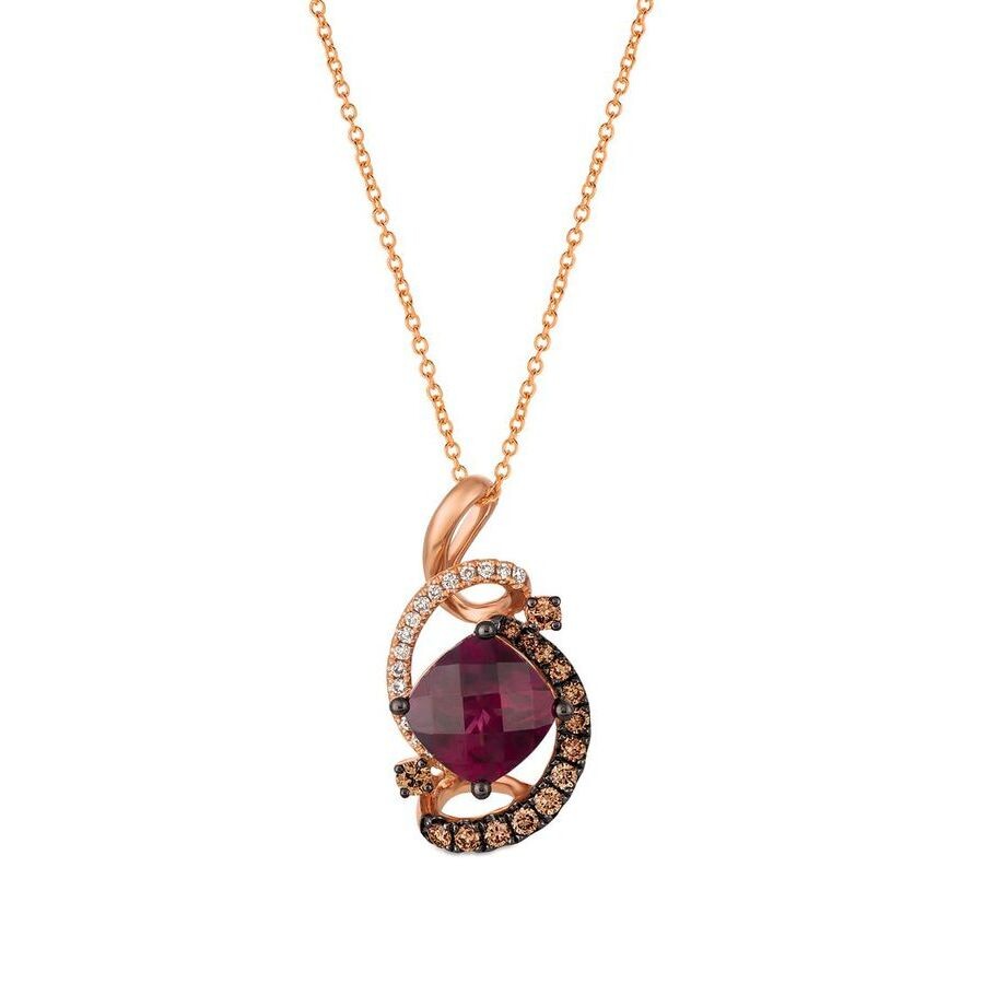 Le Vian Ladies Raspberry Rhodolite Pendant in 14K Strawberry Gold ...